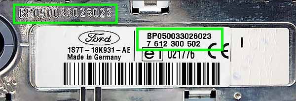 Ford Code from Serial Number - Code-Busters - Car Radio Code Specialists